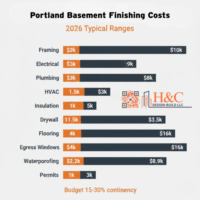 Portland Basement Finishing: 2026 Cost and Permit Guide | H&C Blog